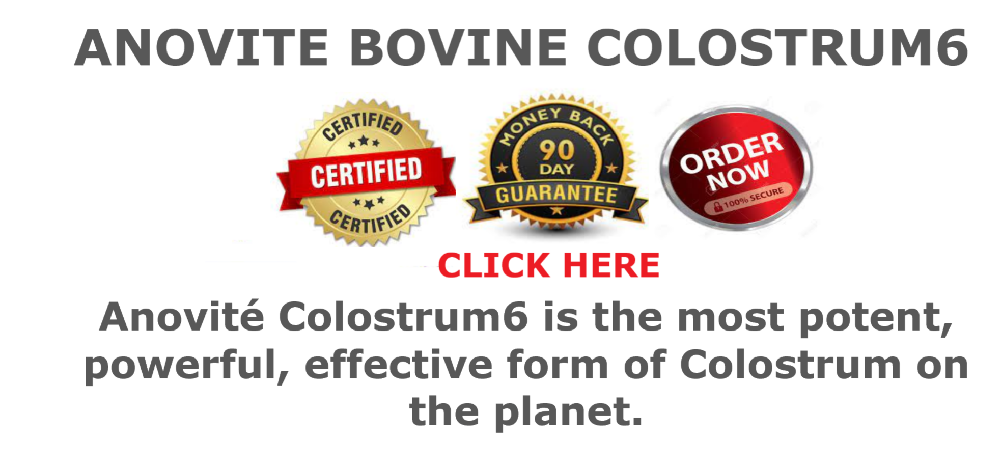 The Worlds Only Certifed 6hr Bovine Colostrum